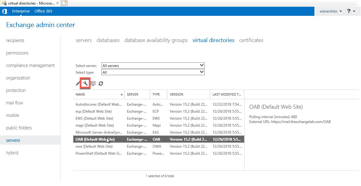 Exchange 2019 - Using the "Configure External Access Domain Wizard ...